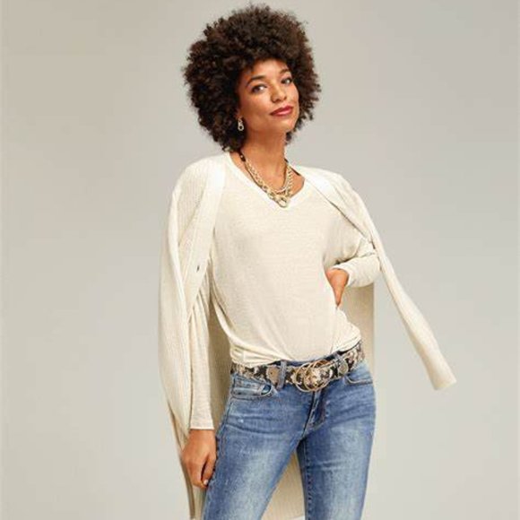 CAbi | Tops | Nwt Cabi 495 Ivory Serenity Tee | Poshmark